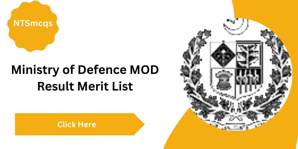 MOD Result 2024 Ministry of Defence Merit List