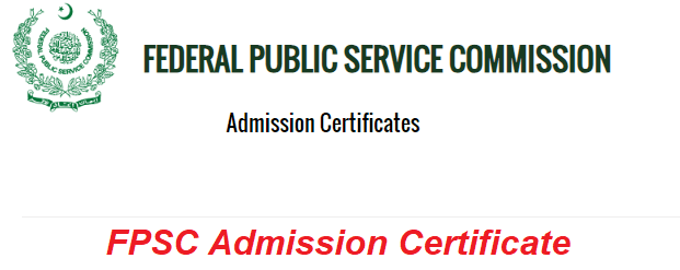 FPSC Admission Certificate Download Online Phase Wise